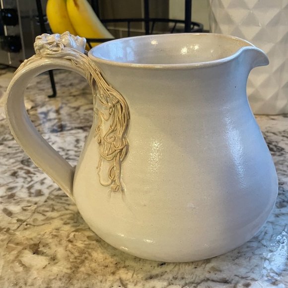 Art | Rare Nan Kersten Pottery Art Nouveau Lady Face Hair Pitcher ...